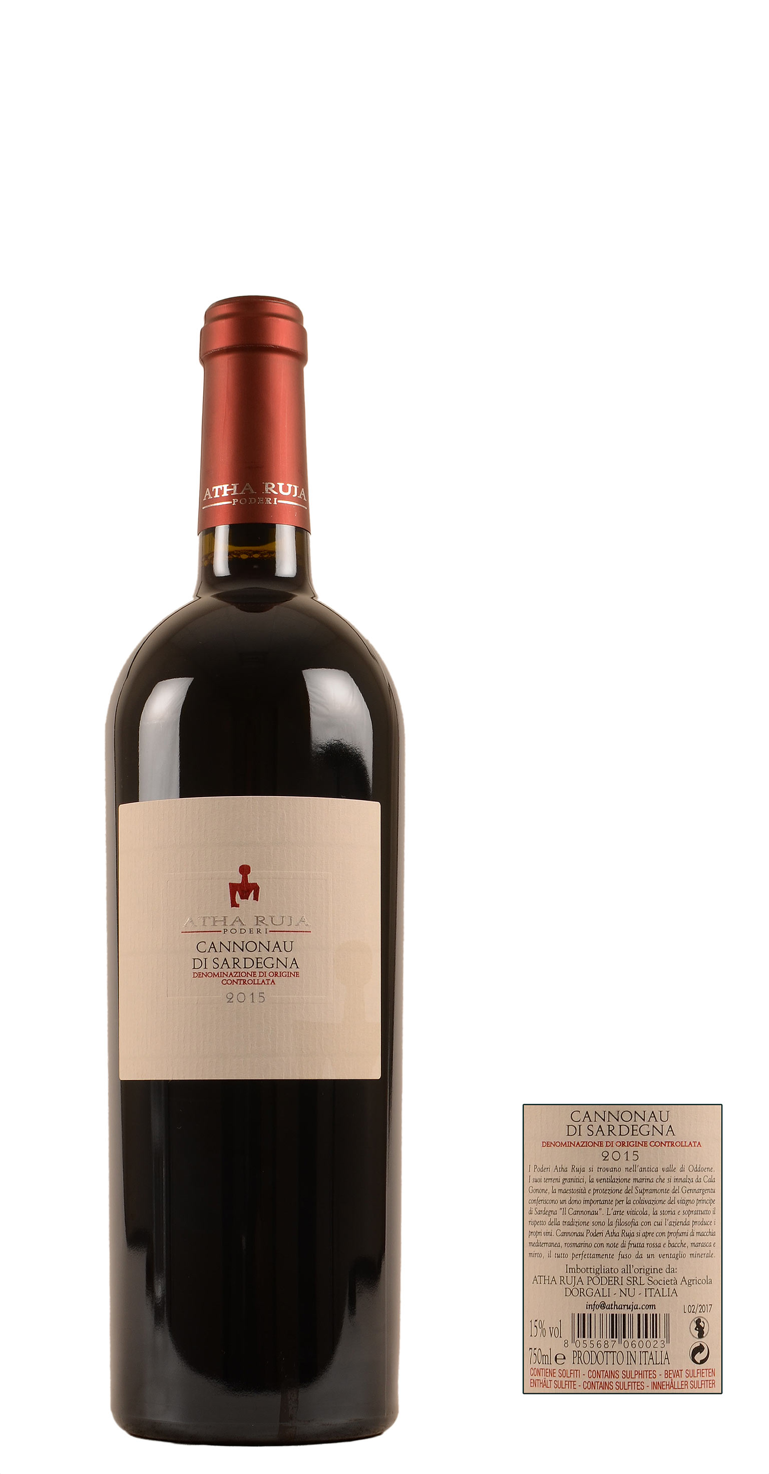 2015 - Atha Ruja - Cannonau di Sardegna - Dorgali - 0,75 Ltr. - Rosso ...
