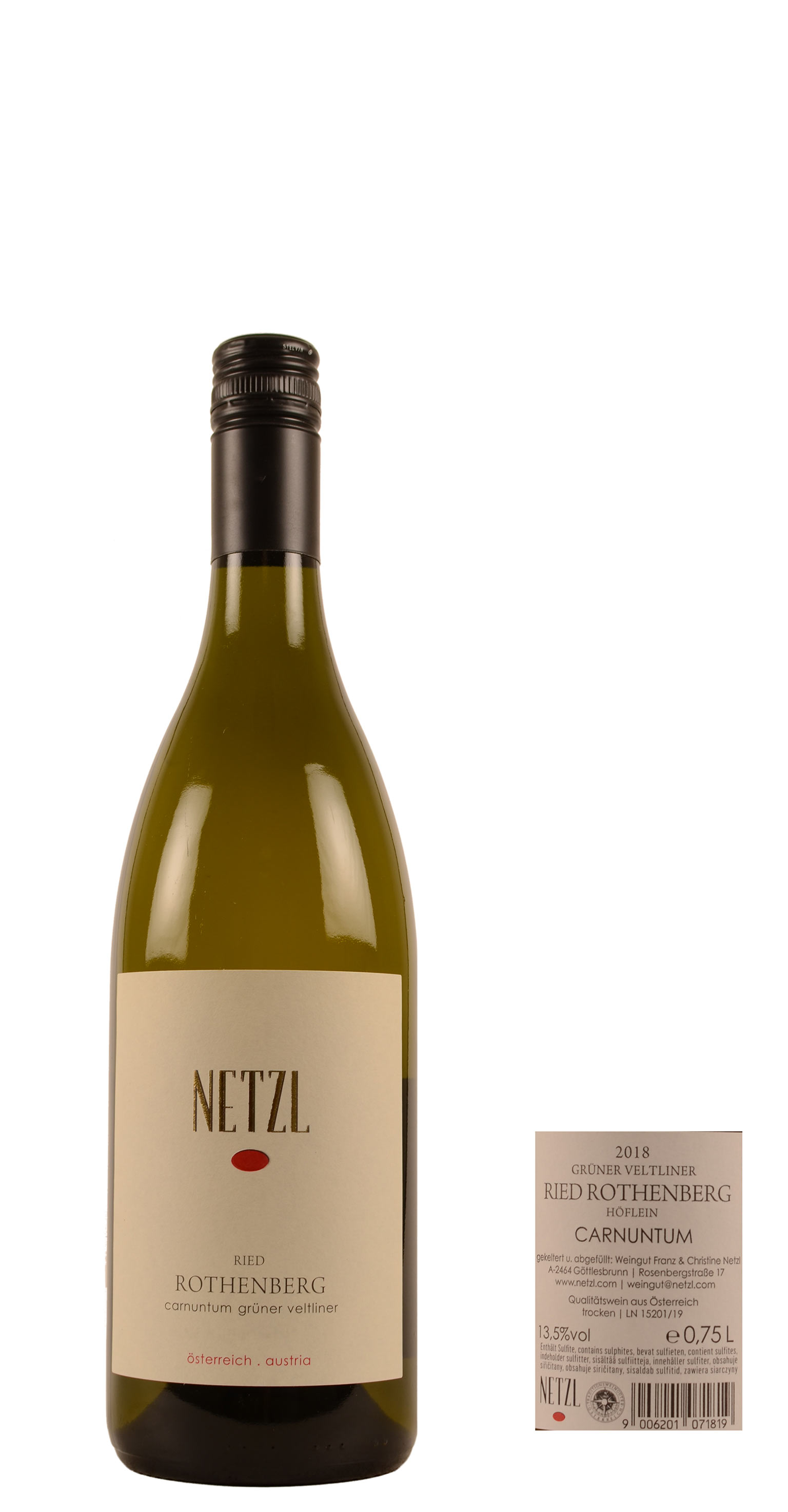 2018 - Weingut Netzl - Grüner Veltliner - Ried Rothenberg Höflein - 0 ...
